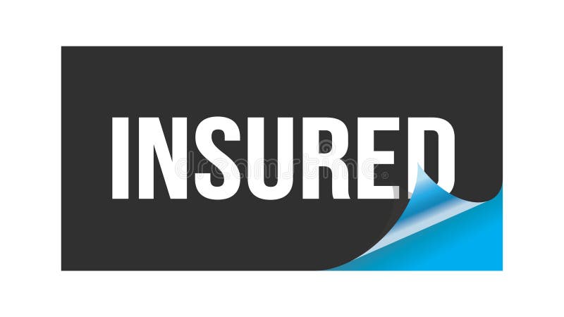 INSURED Text on Red Rectangle Stamp Sign Stock Illustration ...