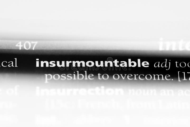 Insurmountable stock image. Image of book, definition - 126531829
