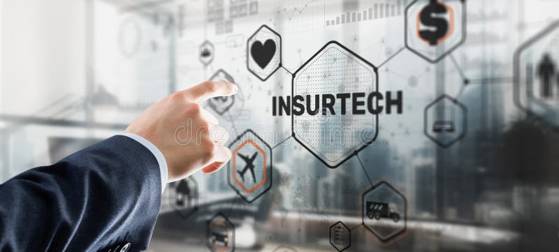 Insurtech Button on Virtual Screen. New 2023 Year Stock Image - Image ...