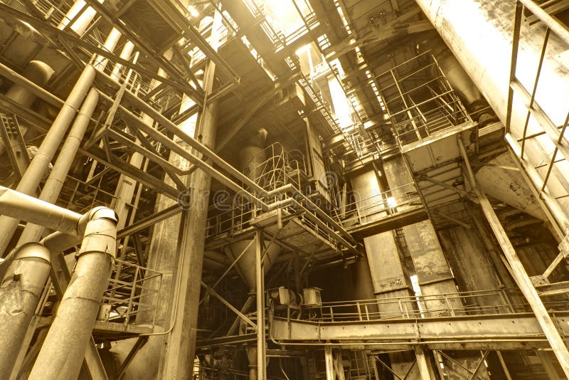 Intérieur de l'aciérie photo stock. Image of grand, moulin - 54928296