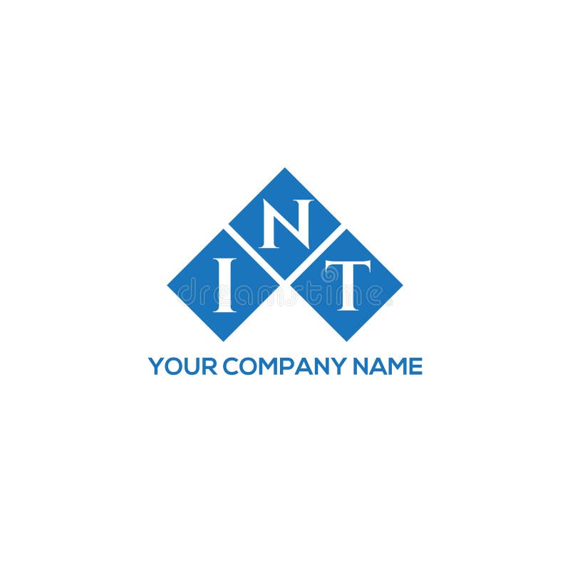 INT Letter Logo Design on WHITE Background. INT Creative Initials ...