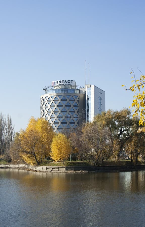 Intact Media Group Building Editorial Stock Image - Image of autumn ...