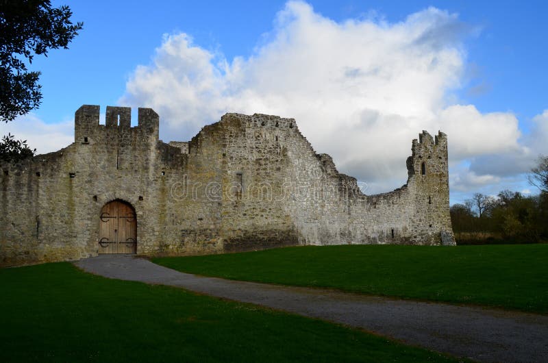 Intact Outerwall for Desmond Castle Ruins in Ireland Stock Image ...