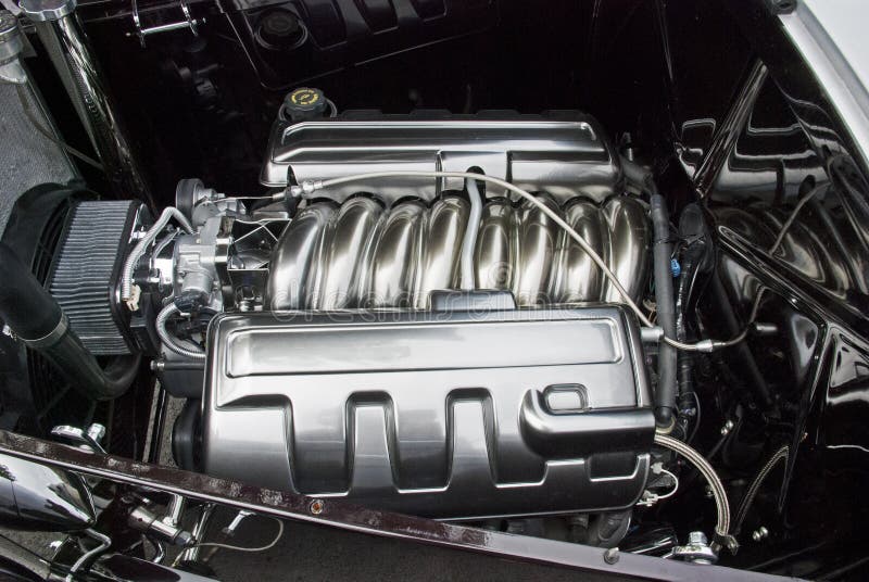 Intake Manifold of a High Performance Engine Stock Photo - Image of ...