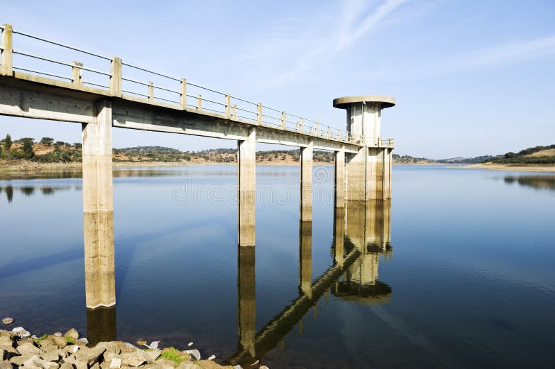 Intake tower stock image. Image of bridge, drinkable, environment - 4193403
