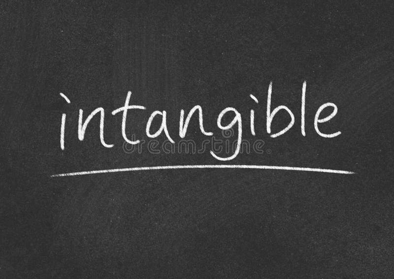 Intangible Word Written on Wood Block. Intangible Text on Wooden Table ...