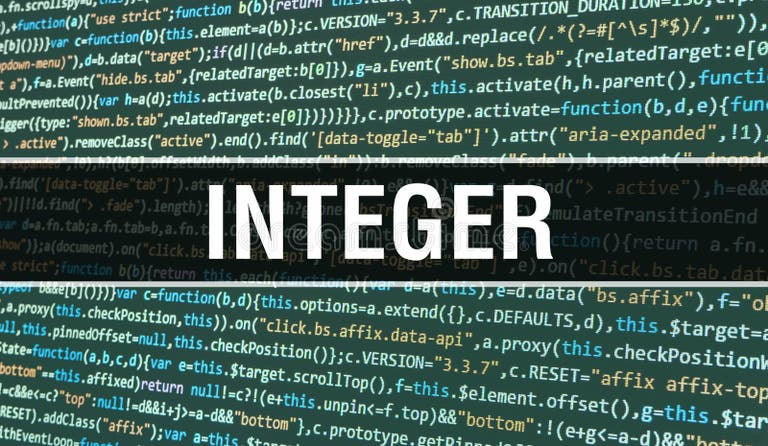 Integer Concept with Random Parts of Program Code. Integer with Programming Code Abstract ...