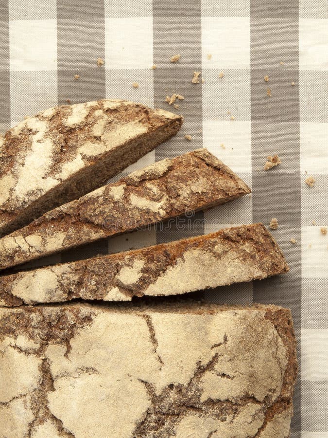 Whole-wheat Bread Cut into Pieces Stock Photo - Image of white, food ...