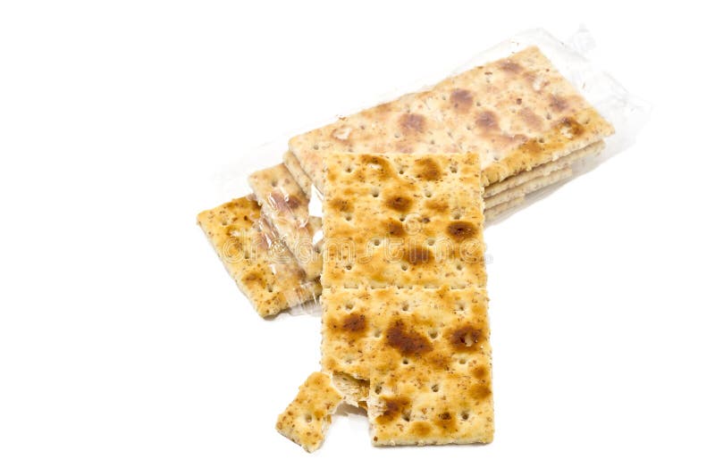 Integral Crackers on White Background Stock Photo - Image of path ...