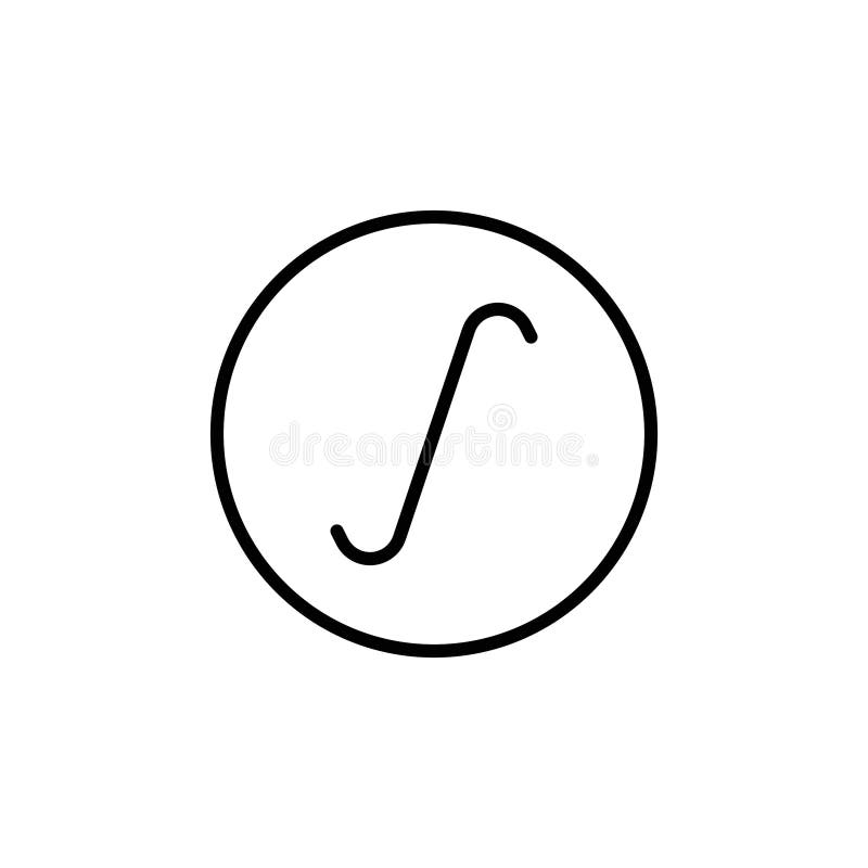 Integral Icon Thin Vector Set Stock Vector - Illustration of math ...