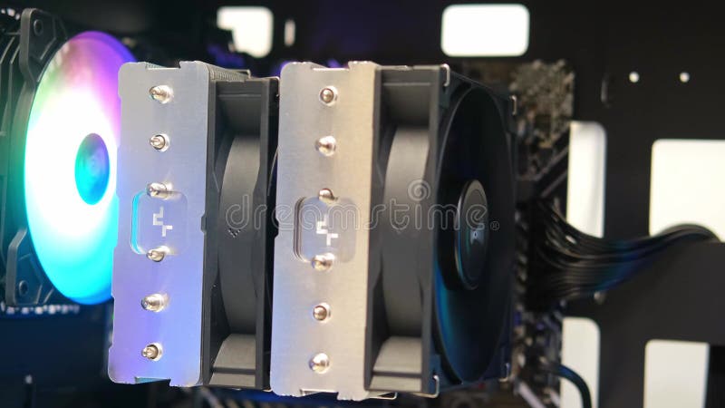 An Integral Part of a Computer, a Spinning Fan. Cooling System ...