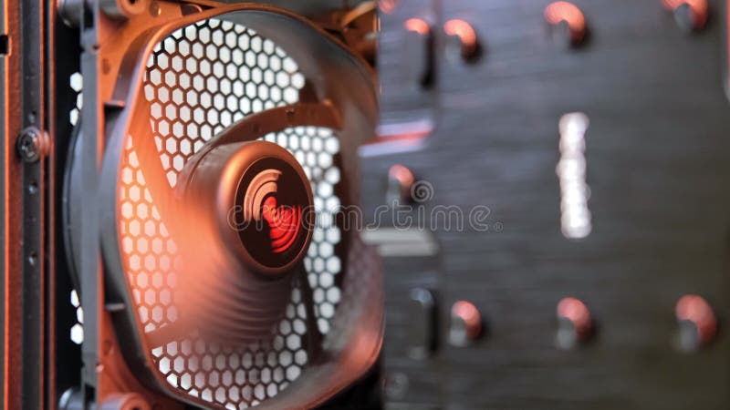 An Integral Part of a Computer, a Spinning Fan. Cooling System ...
