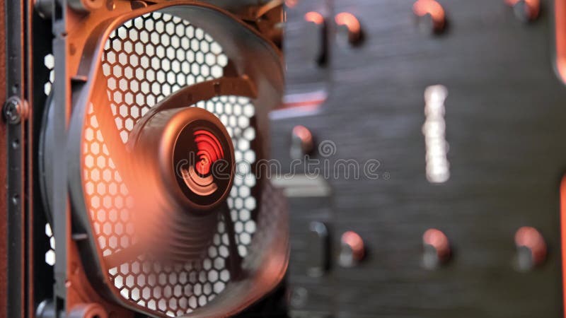 An Integral Part of a Computer, a Spinning Fan. Cooling System ...