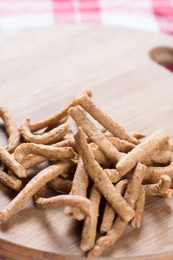 Integral Snacks Grissini on the Wooden Table Stock Image - Image of ...