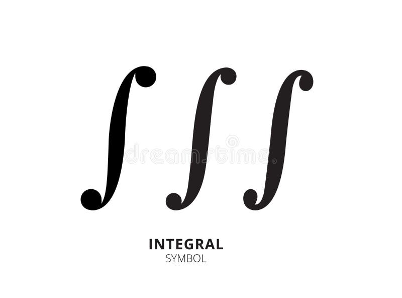 Integral Symbol. Integral Icon Isolated on White Background. Math Sign ...
