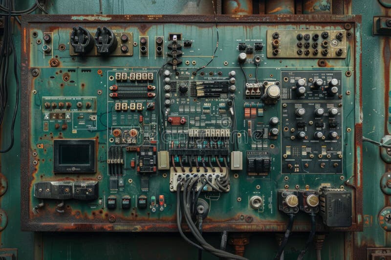 Integrated Board with Electronic Components Stock Image - Image of ...