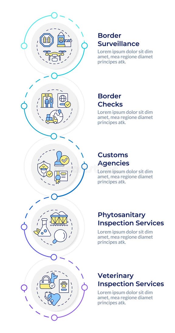 Integrated Border Management Infographic Vertical Sequence Stock Vector ...