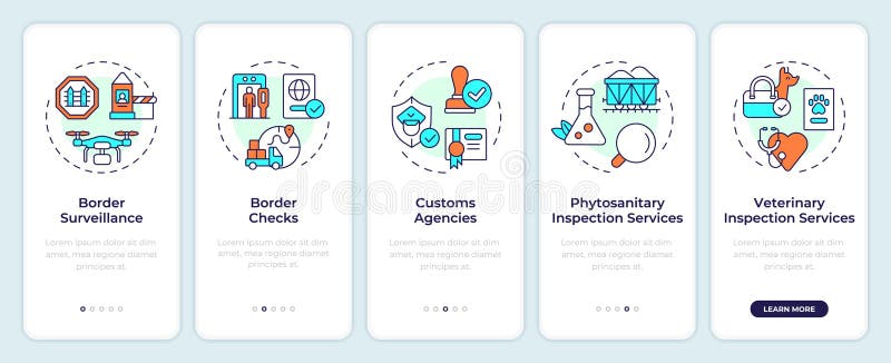 Integrated Border Management Onboarding Mobile App Screen Stock ...
