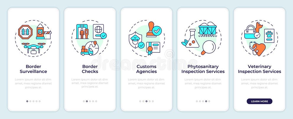 Integrated Border Management Onboarding Mobile App Screen Stock ...