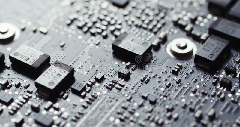 Integrated Circuit Board with Processor Close Up. Stock Video - Video ...