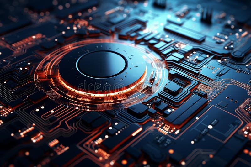 An Integrated Circuit Board with Quantum Chip Technology, CPU Processor ...