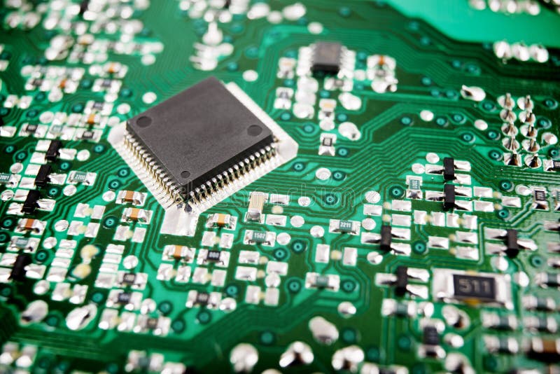 Integrated Circuit stock photo. Image of macro, component - 34695356
