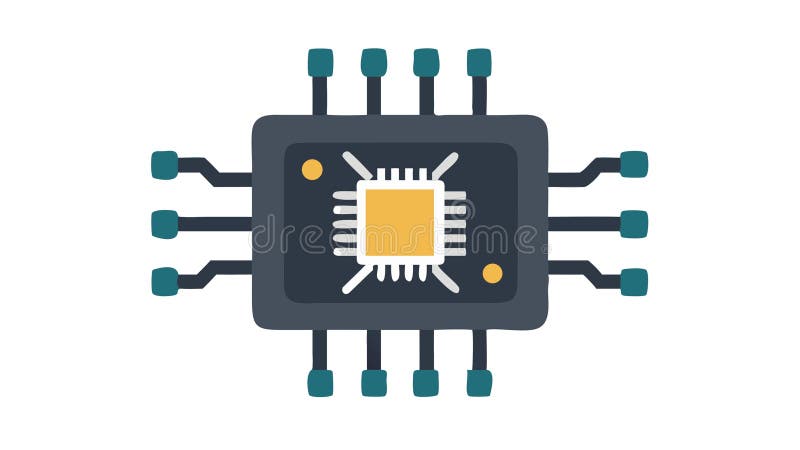 Integrated Circuit Chip, Digital Processor Technology, Vector Design Generative AI Stock Vector ...