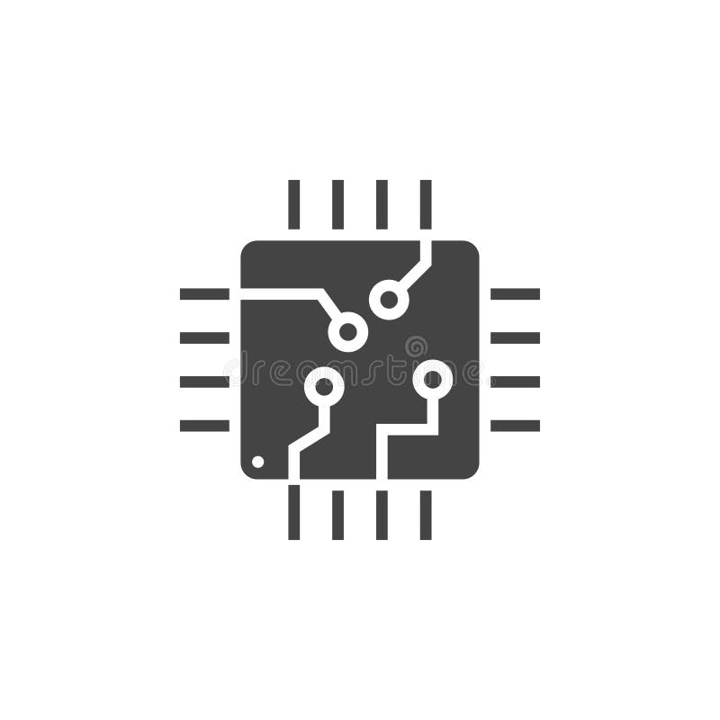Integrated Circuit Chip Icon Graphic Design Template Vector Stock ...
