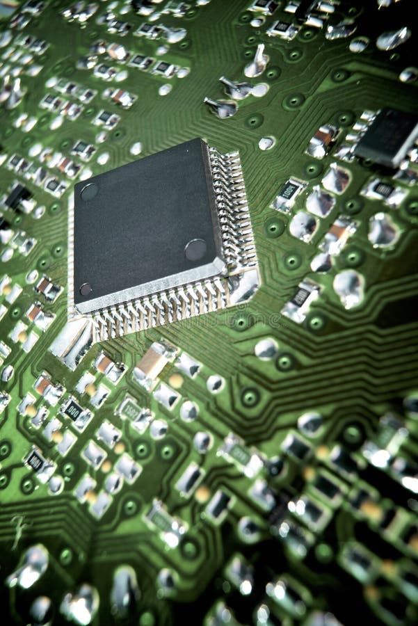 Integrated Circuit stock photo. Image of card, green - 38805958
