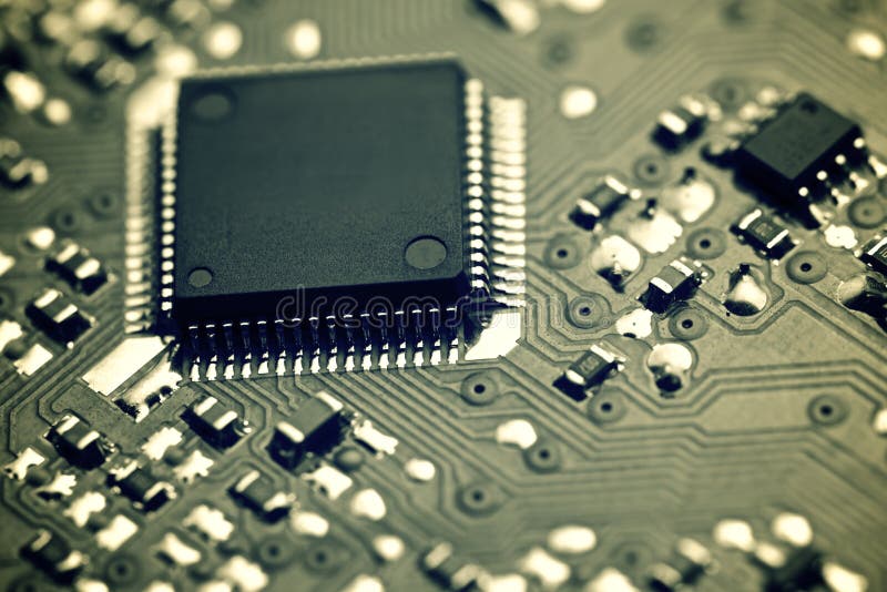Integrated Circuit stock image. Image of defocused, electricity - 39847733