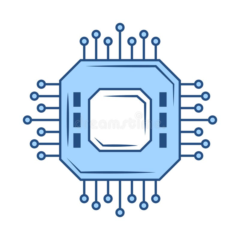 Integrated Circuit Electronic System Stock Vector - Illustration of ...