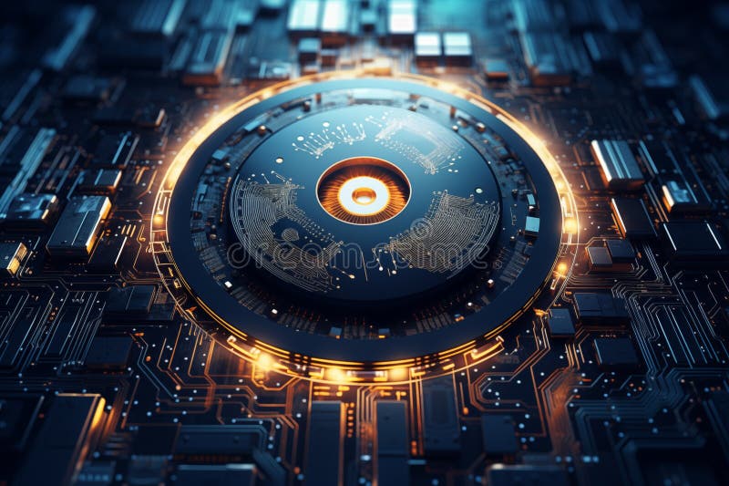 Integrated Circuit with Quantum Chip Technology CPU Processor ...