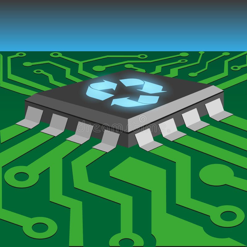 Circuit To Recycle: Recycle Icon, Recycling and Responsible Disposal of Computer Parts ...
