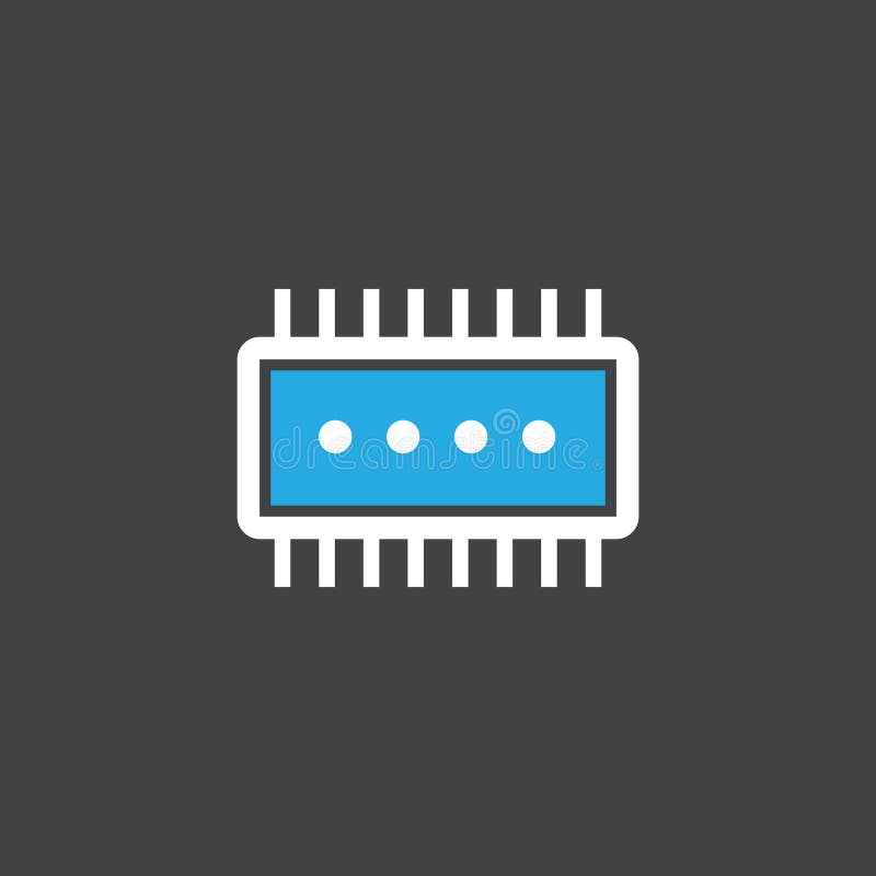 Integrated Circuit. Vector Illustration Decorative Design Stock Vector ...