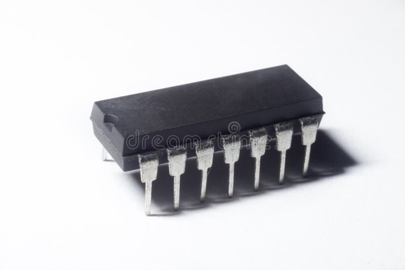 Integrated Circuit on the White Background Stock Photo - Image of ...