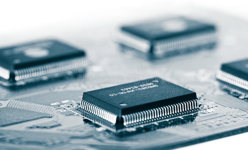 Integrated circuits stock image. Image of motherboard - 9920755