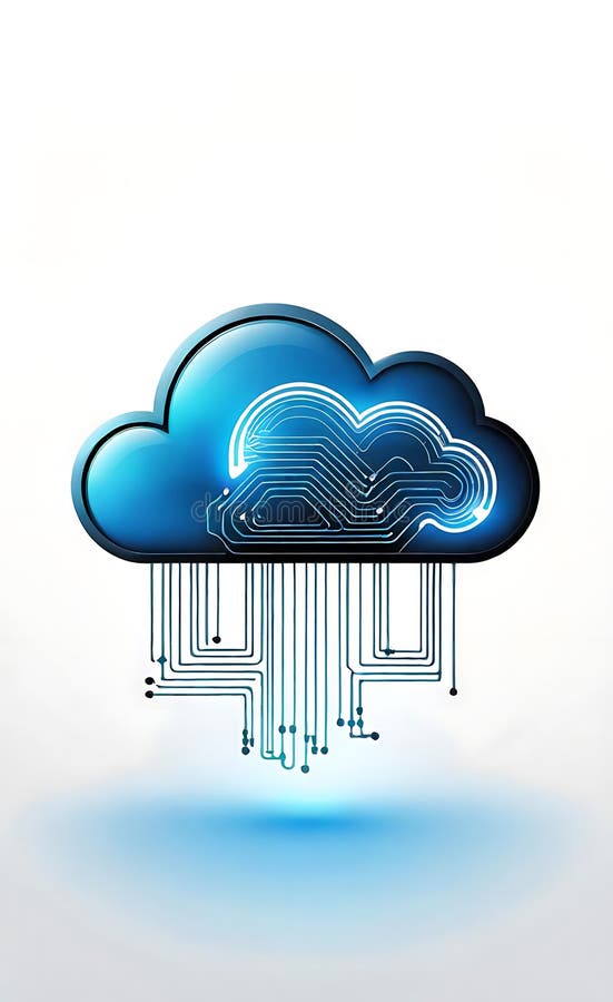 Integrated Cloud Data Network Stock Illustration - Illustration of ...