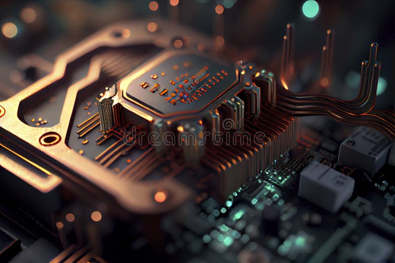 Central Computer Processors CPU Concept. Motherboard Digital Chip ...