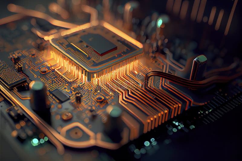 Central Computer Processors CPU Concept. Motherboard Digital Chip ...