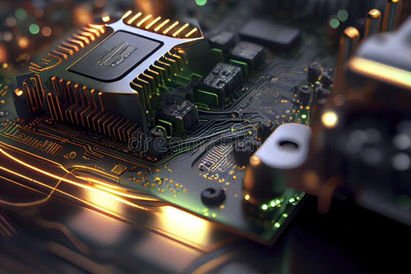 Central Computer Processors CPU Concept. Motherboard Digital Chip ...