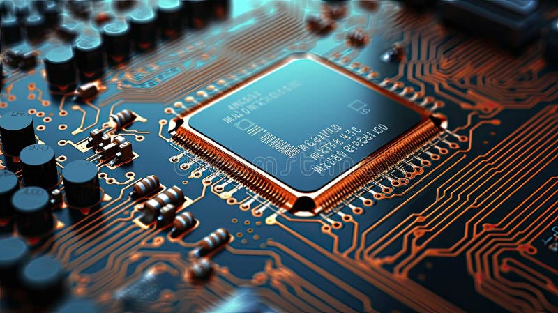 Integrated Electronics Technology Stock Illustration - Illustration of electronics, patterns ...