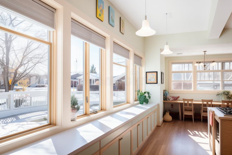 Integrated Energyefficient Windows in New Addition Stock Photo - Image ...