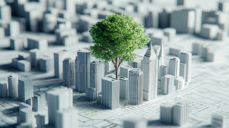 Integrated Green Building Practices in Architectural Blueprints Digital ...