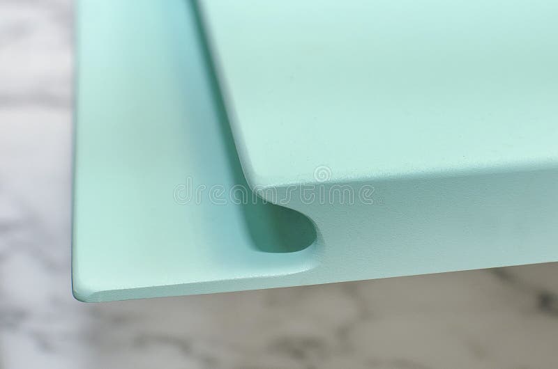 Integrated Handle for Kitchen Fronts with Enamel Finish Stock Photo ...