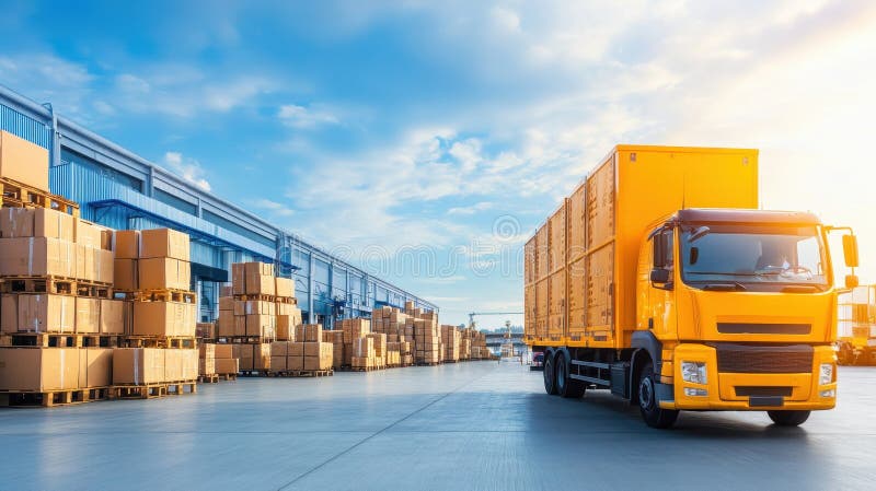Integrated Logistics and Management for Efficient Delivery Stock Photo ...
