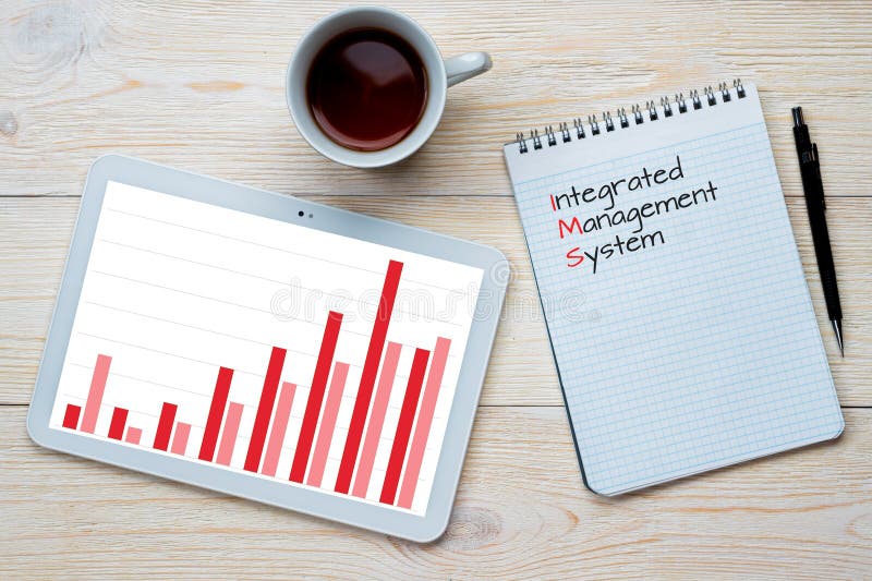 Integrated Management System Bar Chart Stock Photo - Image of planks ...