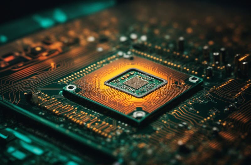 Integrated microchip stock illustration. Illustration of chips - 289006803