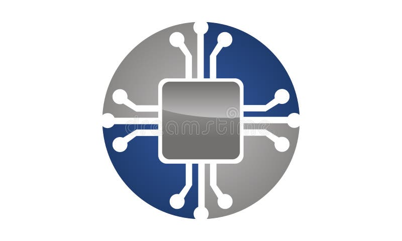 Integrated Microchip Icon stock vector. Illustration of chip - 106367910