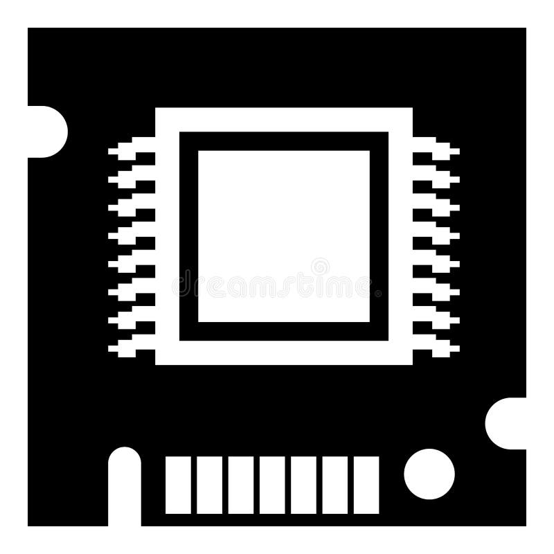 Integrated Microchip Icon, Simple Black Style Stock Vector ... Integrated Microchip Icon, Simple Black Style Stock Vector ...