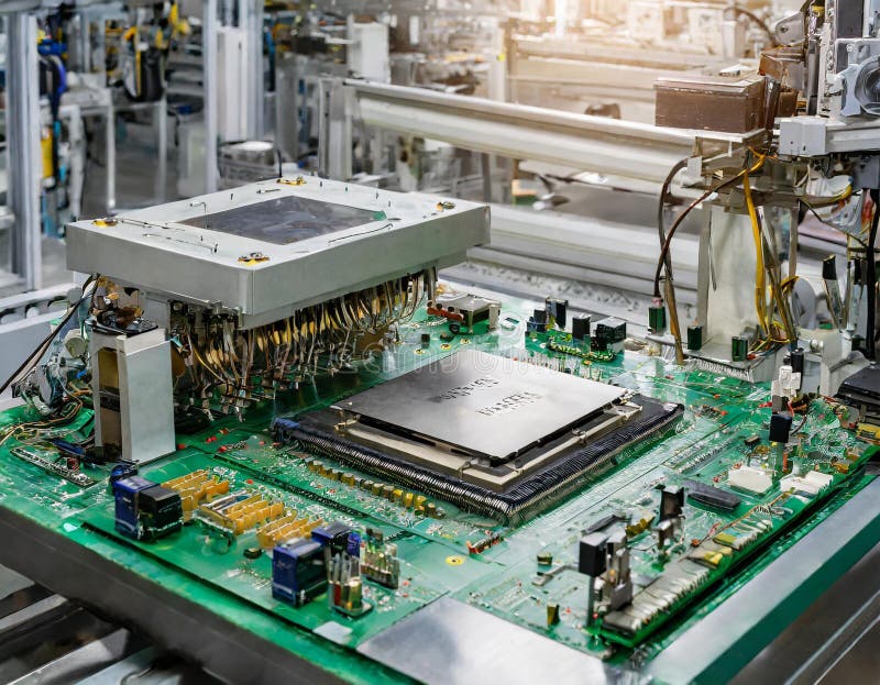 Integrated Microchip Production Factory with High Resolution Photo ...